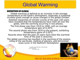 climate change, global warming, greenhouse effect & energy efficency | PPT