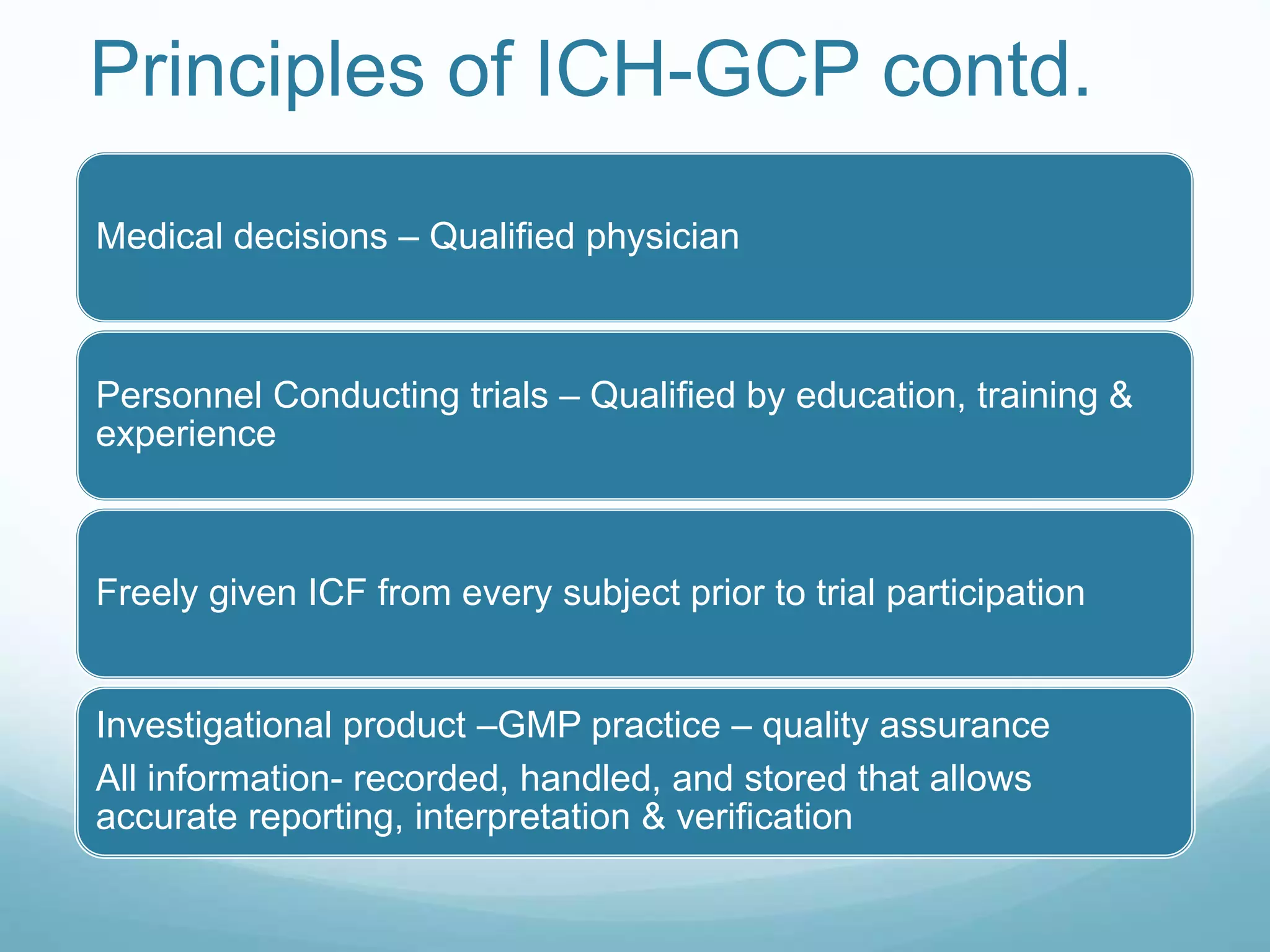 ICHGCP Guidelines overview | PPTX