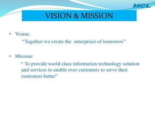 Presentation On My Dream Company HCL | PPTX