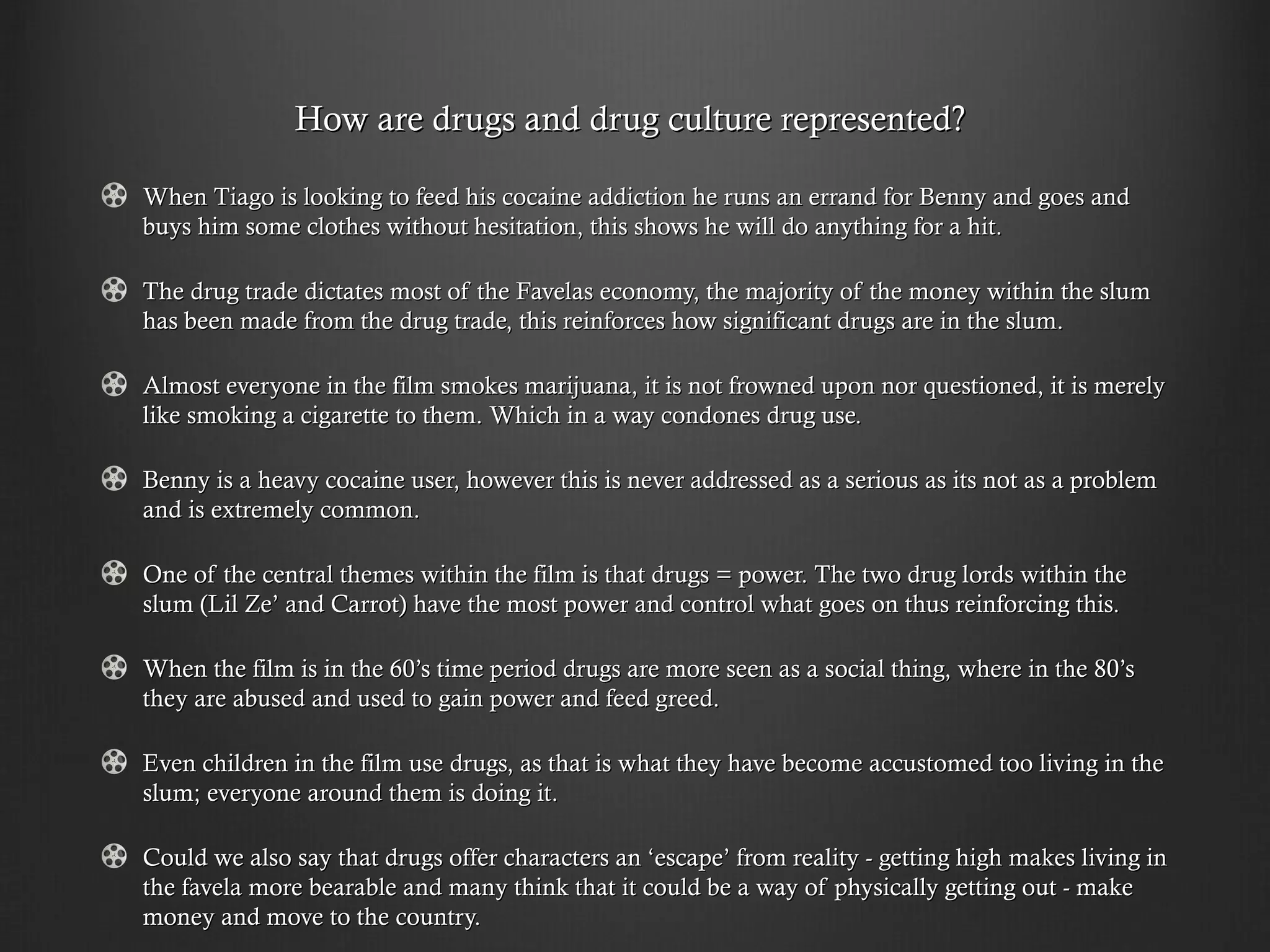 City of God - Drugs and Drug Culture | PPT