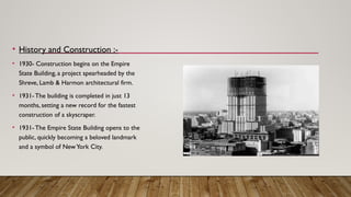 PRESENTATION ON THE EMPIRE STATE BUILDING | PPTX