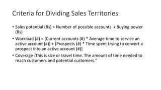 SALES TERRITORIES ALLOCATION & SALES QUOTA | PPTX | Sales | Business