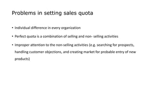 ALLOCATION OF SALES TERRITORIES & SALES QUOTA | PPT