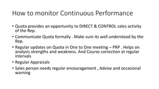 ALLOCATION OF SALES TERRITORIES & SALES QUOTA | PPT