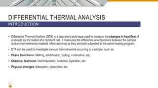 Differential thermal analysis dta pptx... | PPTX