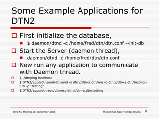 Introduction to Delay/Disruption Tolerant Networking and Applications | PPT
