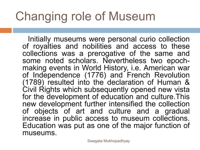 Museum Education and Development | PPTX | Museums & Galleries | Attractions