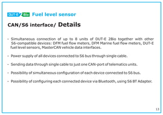 DUT-E 2Bio Fuel level sensor | PPT