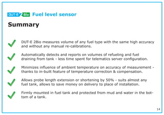 DUT-E 2Bio Fuel level sensor | PPT