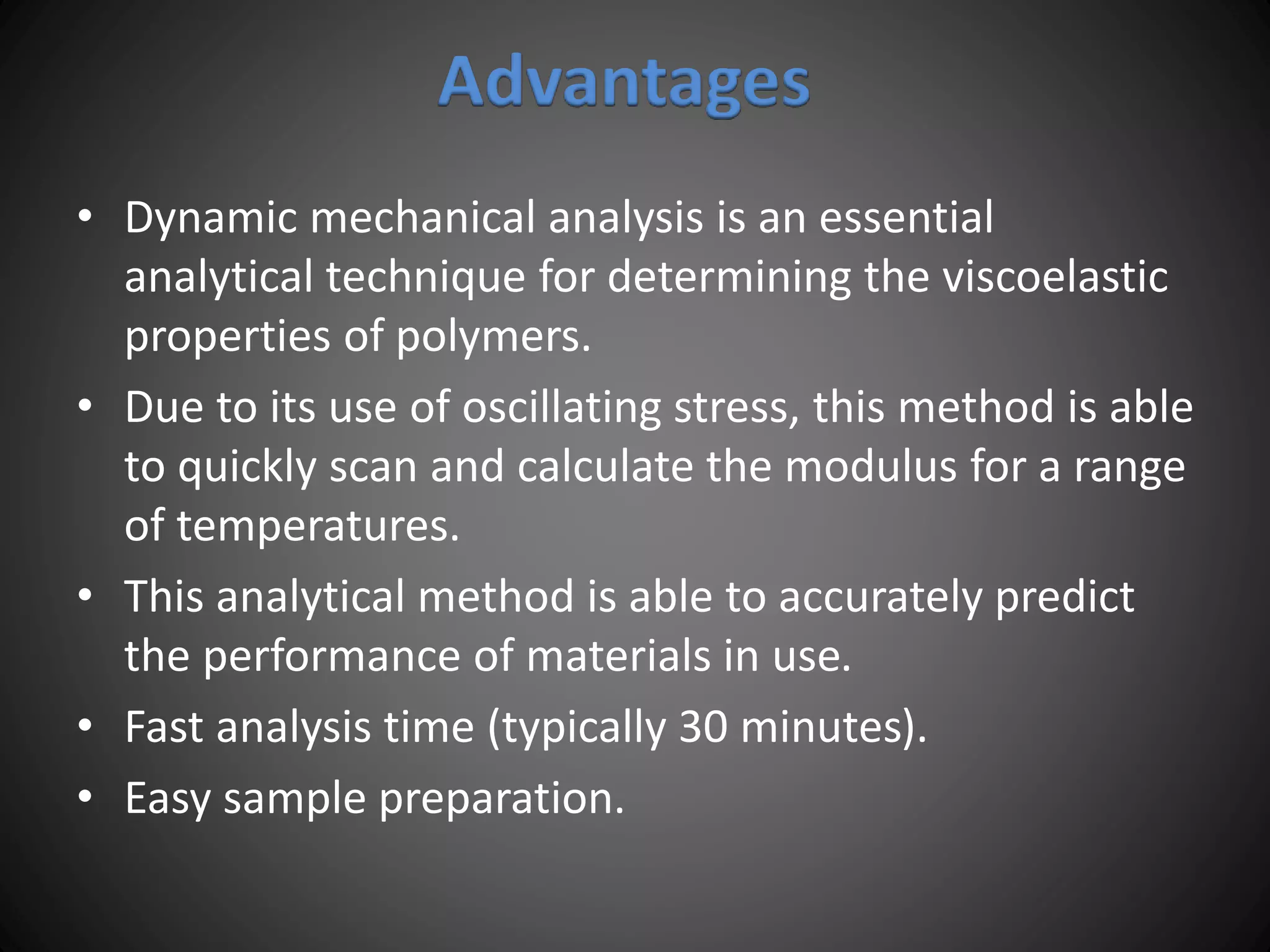 Presentation dynamic mechanical analysis (dma) | PPTX