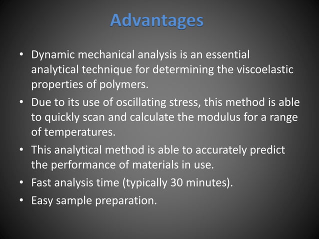 Presentation dynamic mechanical analysis (dma) | PPTX