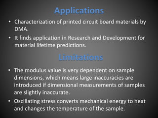 Presentation dynamic mechanical analysis (dma) | PPTX