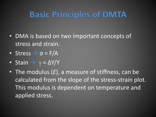 Presentation dynamic mechanical analysis (dma) | PPTX