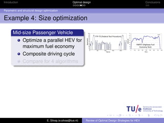 ECOSM Conference, Review of Optimal Design Strategies for HEV | PPT