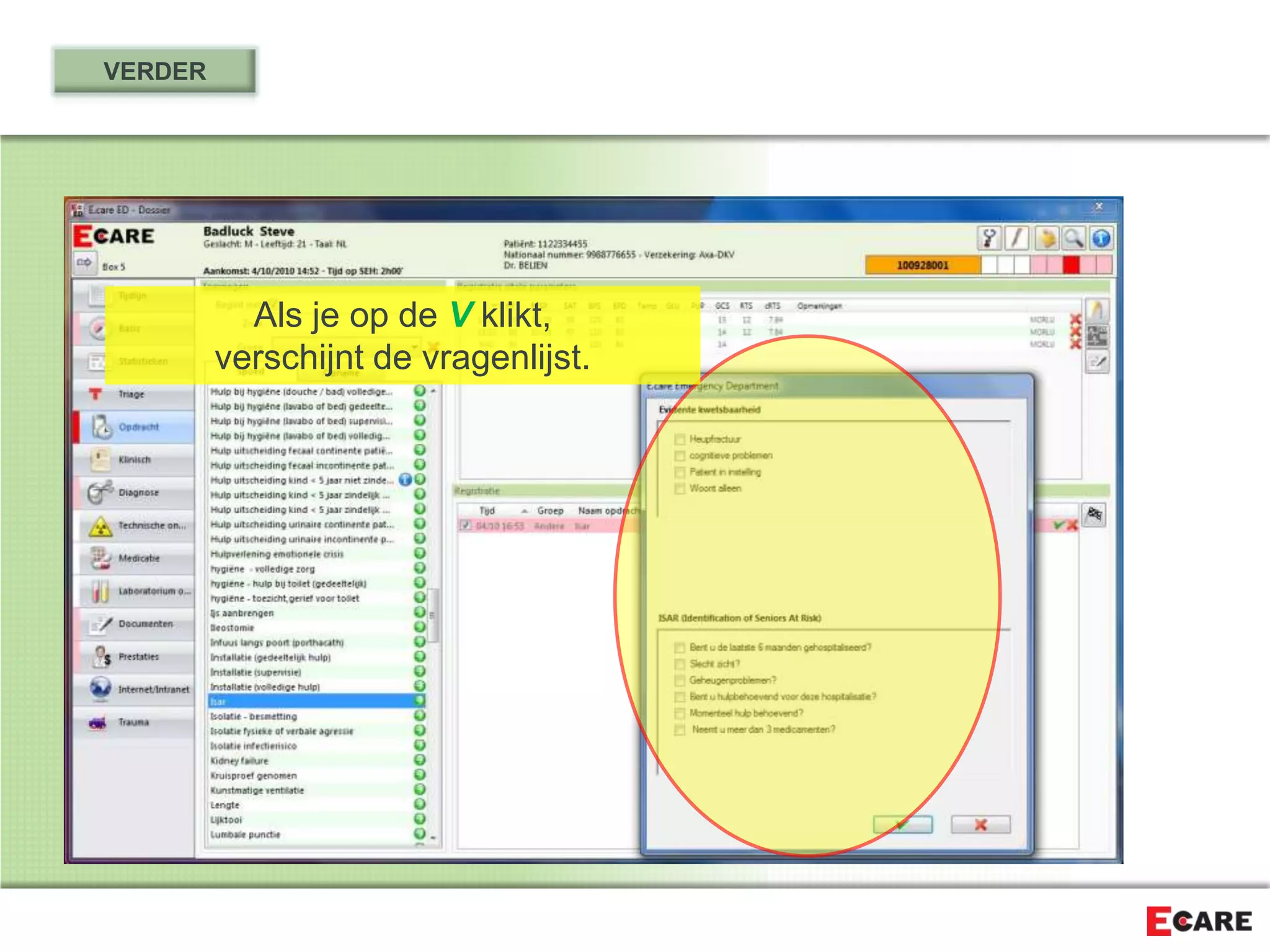 Presentatie E.care ED (SEH | spoedeisende hulp software) | PPT
