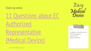 Medical Device European Authorized Representative | PPTX