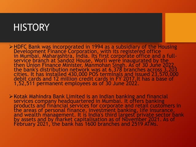 Hdfc presentation.pptx | Business Banking & Finance | Business