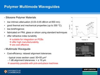 Graded-index Polymer Multimode Waveguides for 100 Gb/s Board-level Data Transmission | PDF
