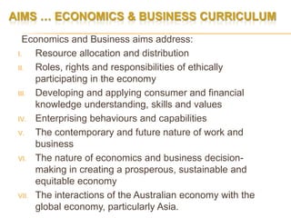 Australian Curriculum: Economics & Business | PPTX | Secondary ...
