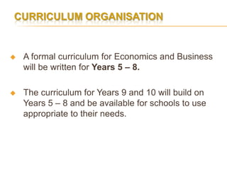 Australian Curriculum: Economics & Business | PPTX | Secondary ...