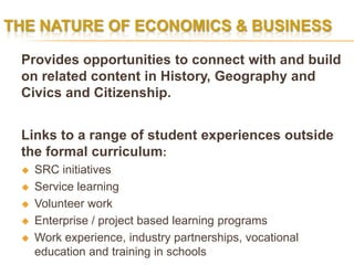 Australian Curriculum: Economics & Business | PPTX