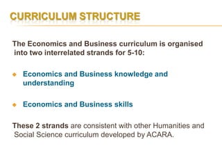 Australian Curriculum: Economics & Business | PPTX | Secondary ...