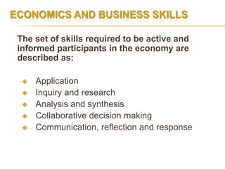 Australian Curriculum: Economics & Business | PPTX | Secondary ...