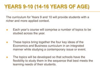 Australian Curriculum: Economics & Business | PPTX | Secondary ...