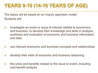 Australian Curriculum: Economics & Business | PPTX | Secondary ...