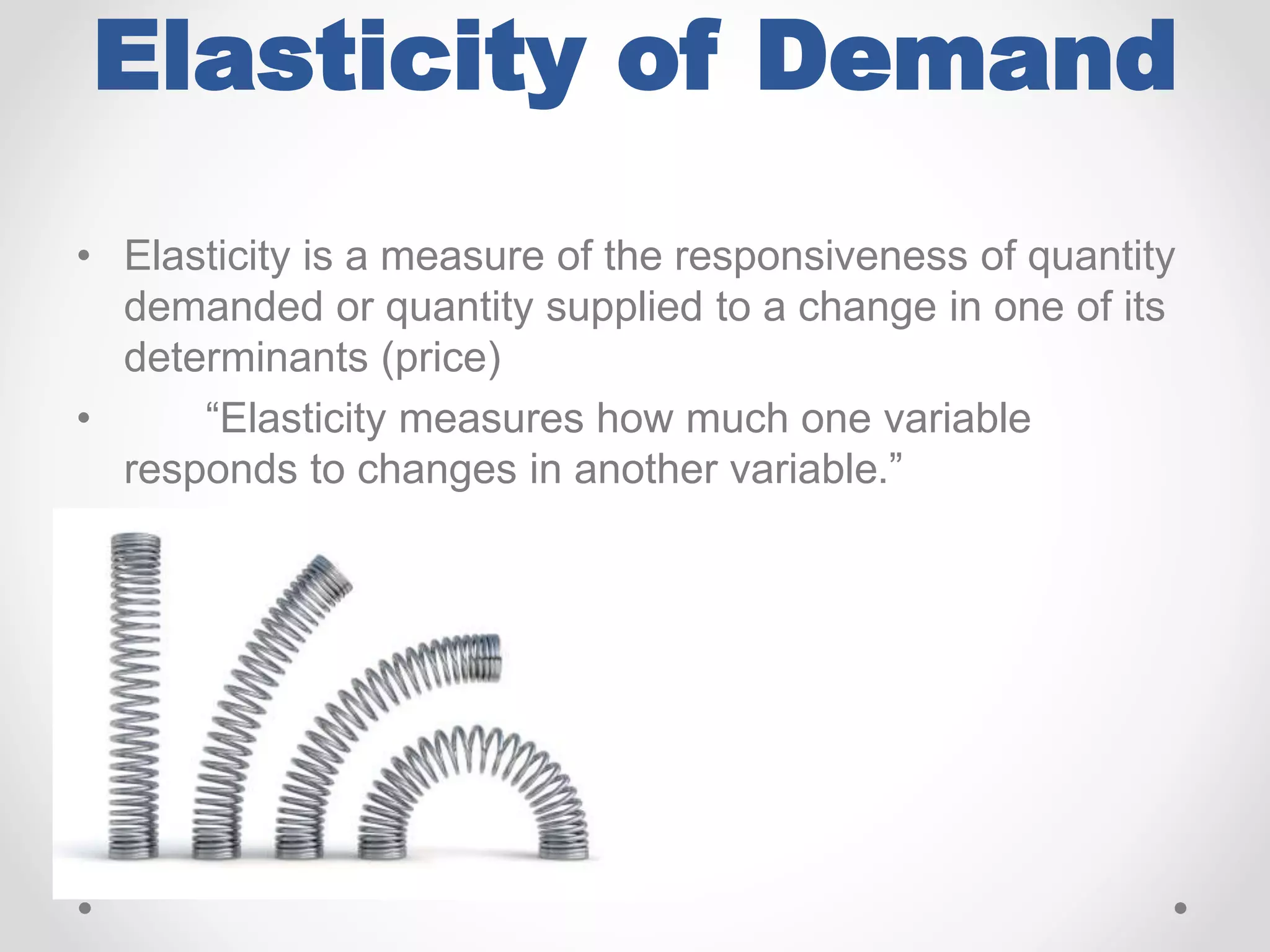 Elasticity of Demand, Price and Income- Micro and Macro Economics | PPTX