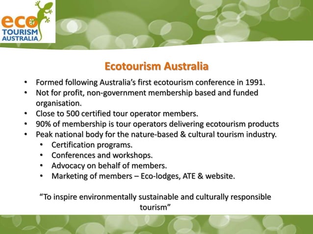 Ecotourism – your natural advantage | PPT