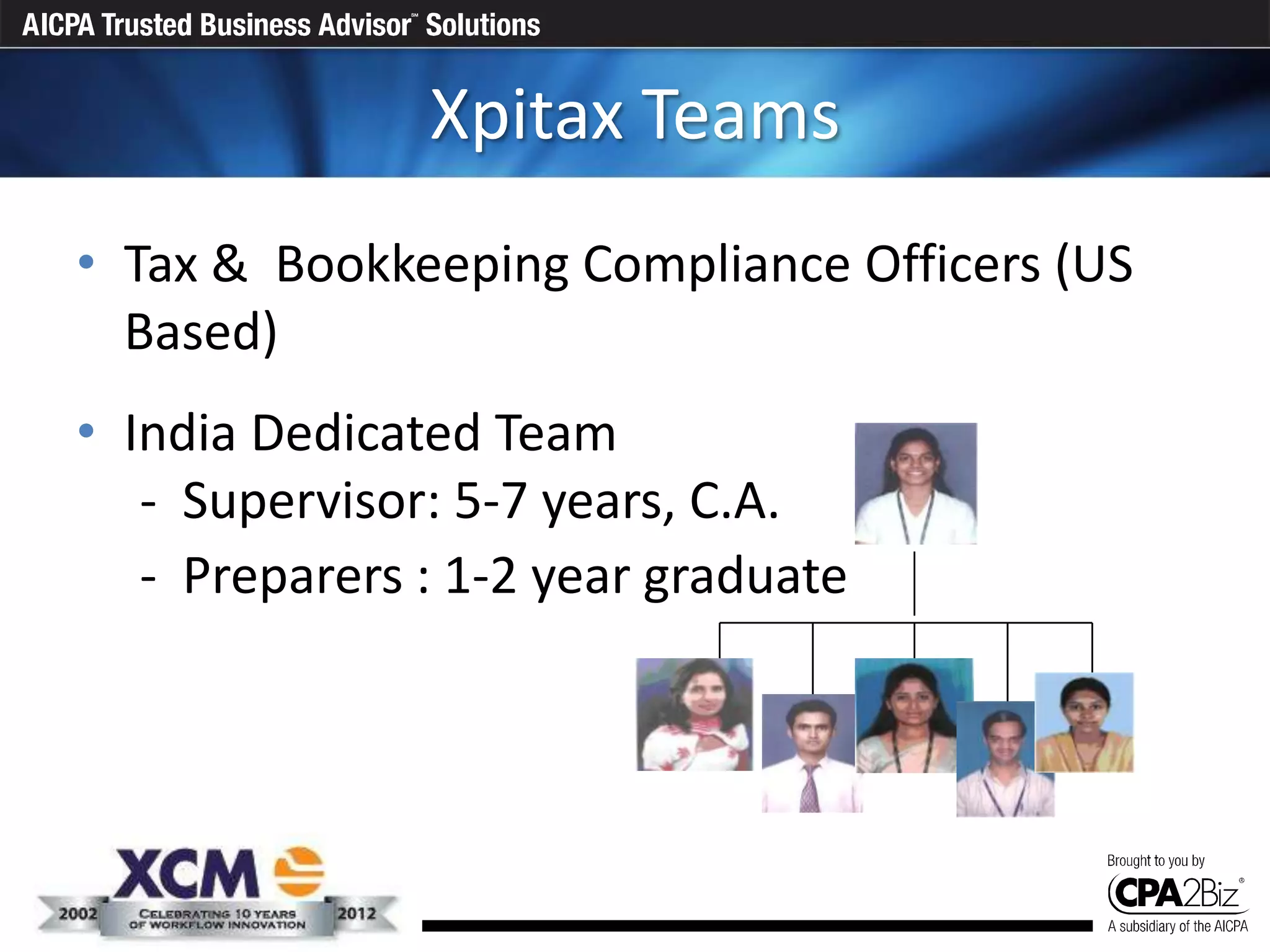 eCPAn presentation of Outsourcing & XCM workflow