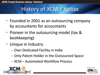 eCPAn presentation of Outsourcing & XCM workflow | PPT