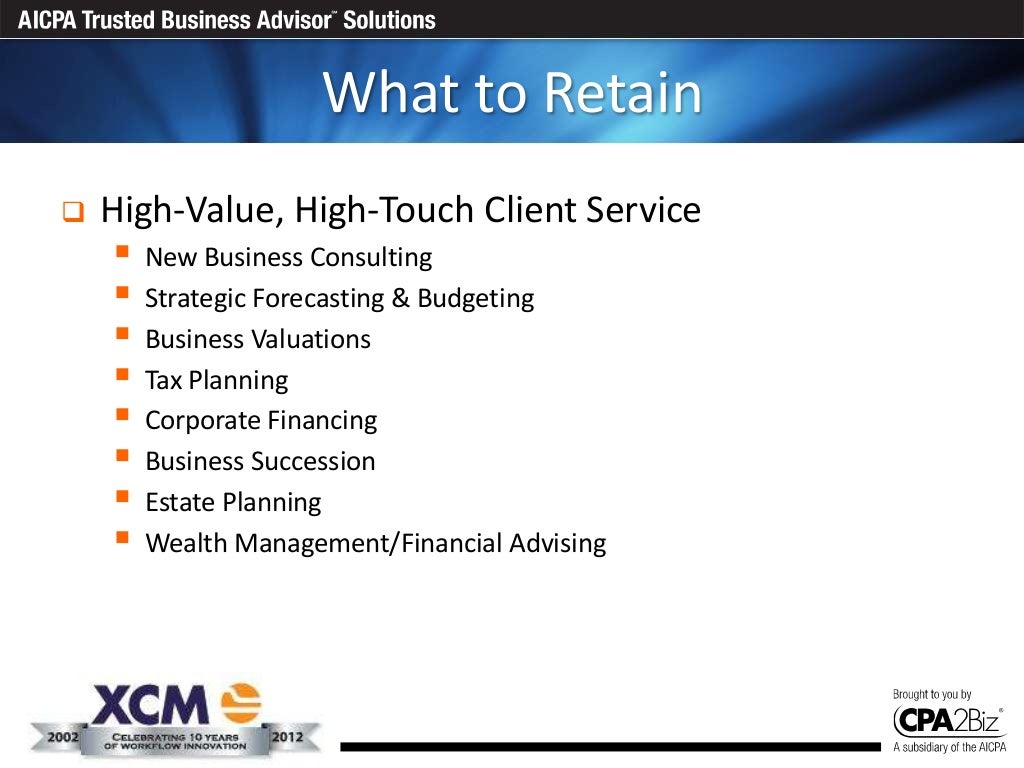 eCPAn presentation of Outsourcing & XCM workflow