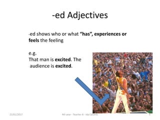 Presentation ed ing adjectives | PPT