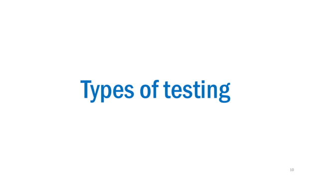 Different Types Of Testing | PDF