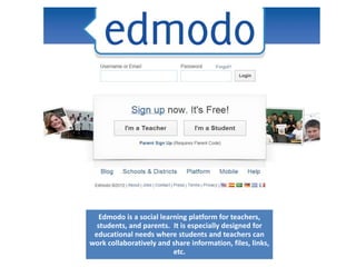 Edmodo Presentation for students | PPT