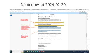 Tjänsteutlåtande: Beredning av Edsbyn Arena | PPT