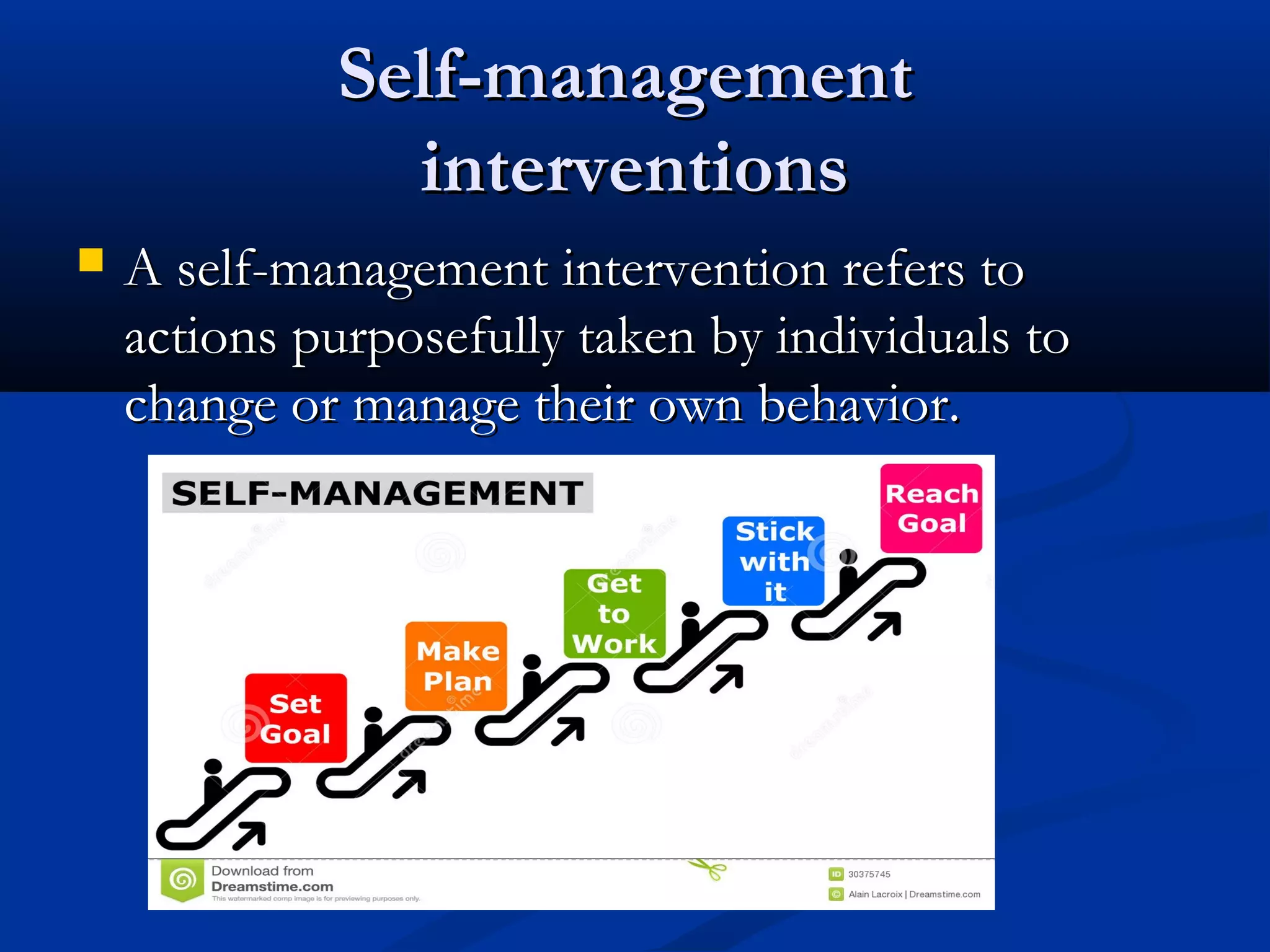 Self Management Interventions | PPT