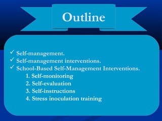 Self Management Interventions | PPT
