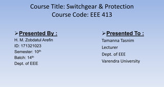 Presentation eee 413 (SF6 Gas C.B.) | PPTX | Home Appliances | Home ...