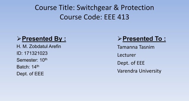 Presentation eee 413 (SF6 Gas C.B.) | PPTX | Home Appliances | Home & Garden