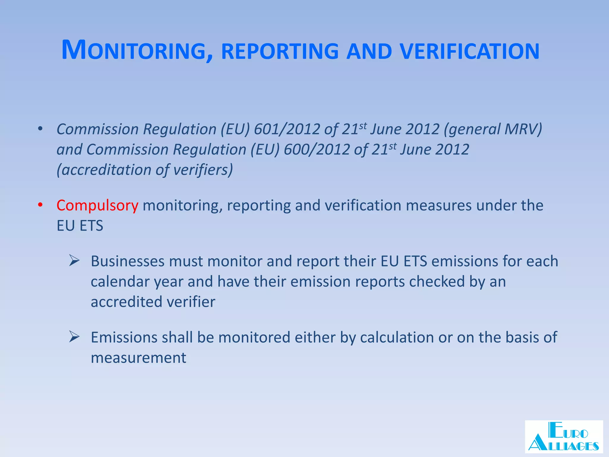 Introduction to the EU Emission Trading System | PDF