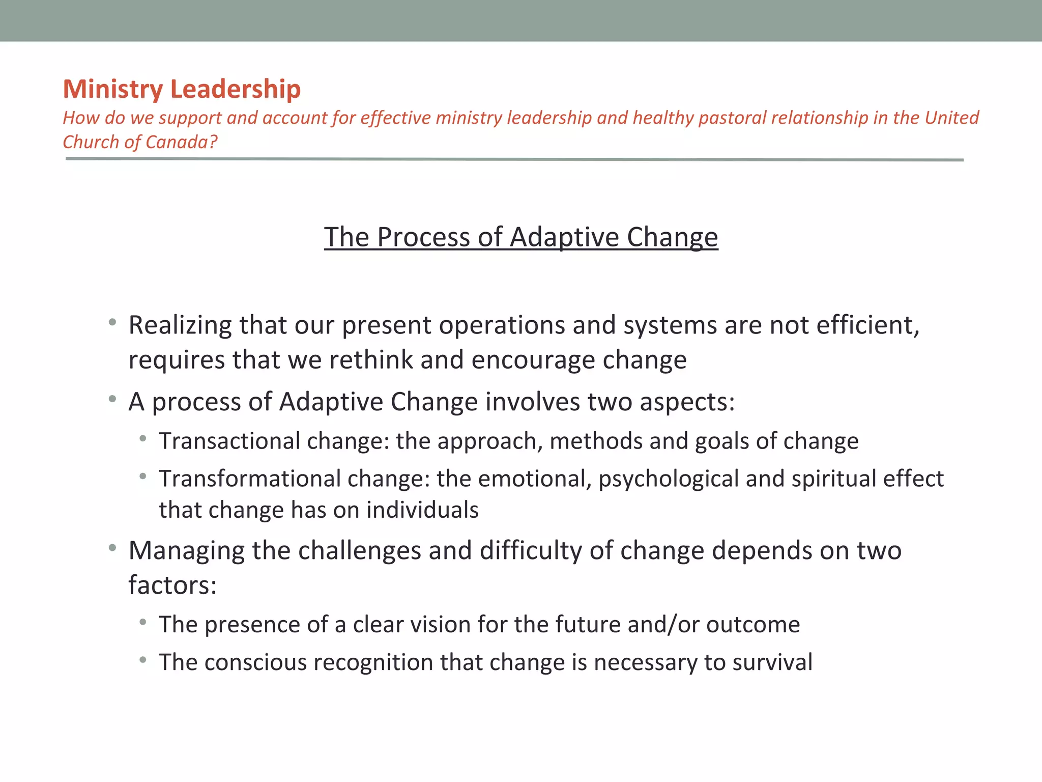 Ministry Leadership Proposal | PPT