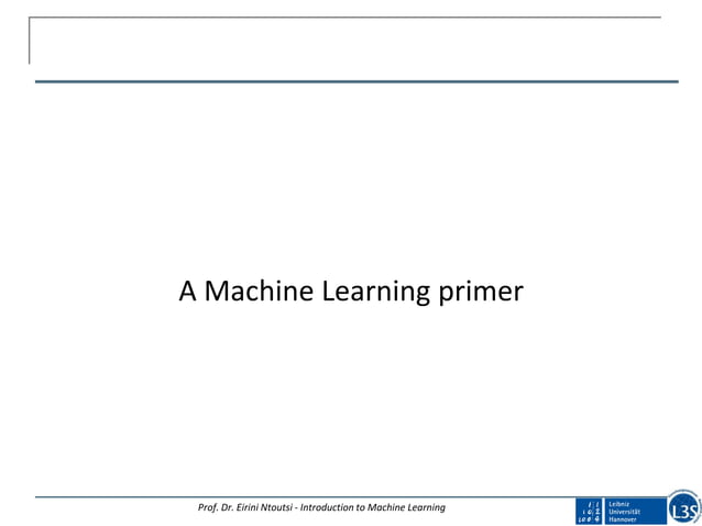 A Machine Learning Primer, | PPT