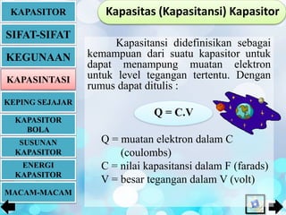Presentation elektronika dasar kapasitor | PPTX