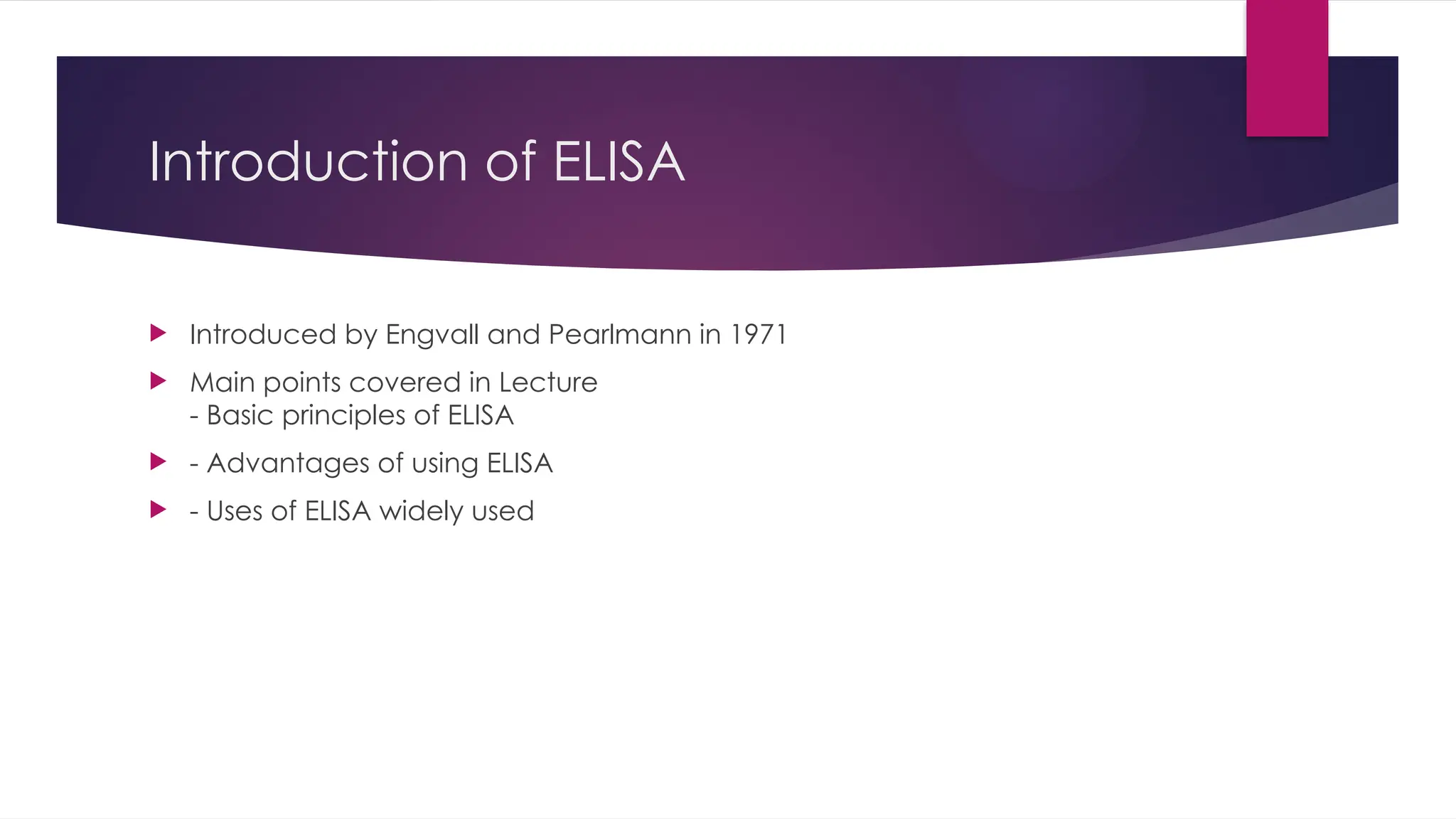 Enzyme-linked immunosorbent assay (ELISA) | PPTX