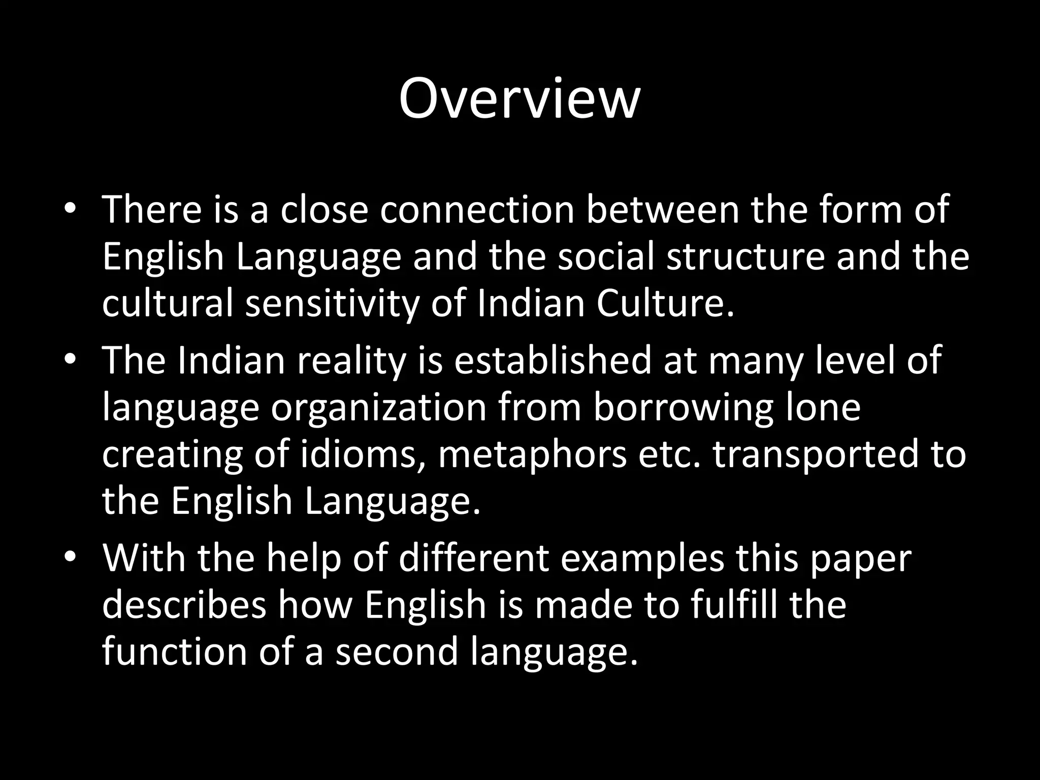 Socio-Cultural Dimensions: English as a Second Language - Rekha Aslam ...