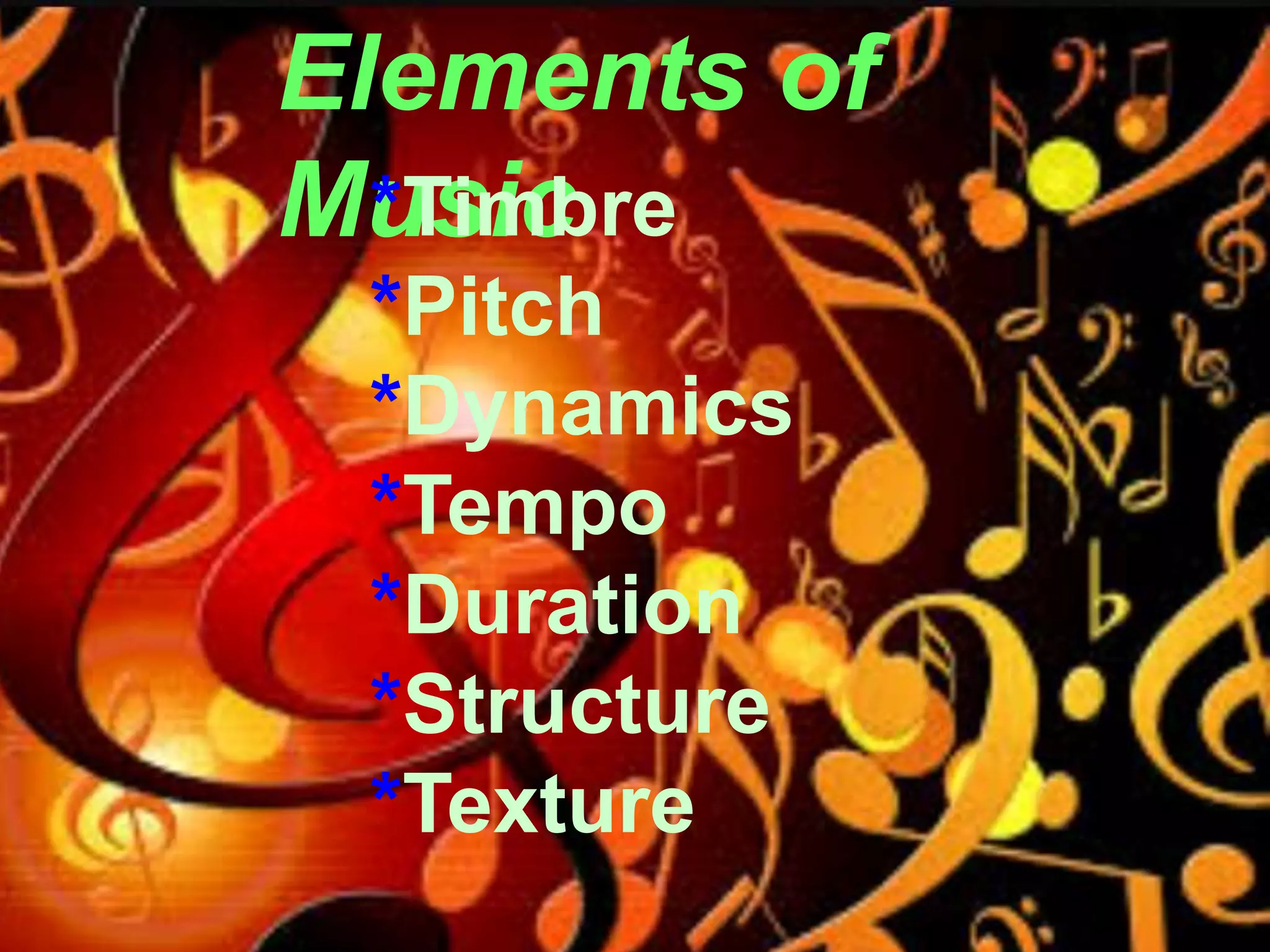 Elements of Music | PPT