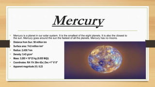 Mercury presentation slideshare / powerpoint presentation/ | PPTX